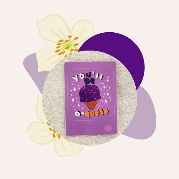 Ube Queso Kiss Cut Sticker Kawaii Filipino Sticker Craft - Etsy