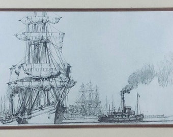Pen and Ink Ship Drawings - Etsy