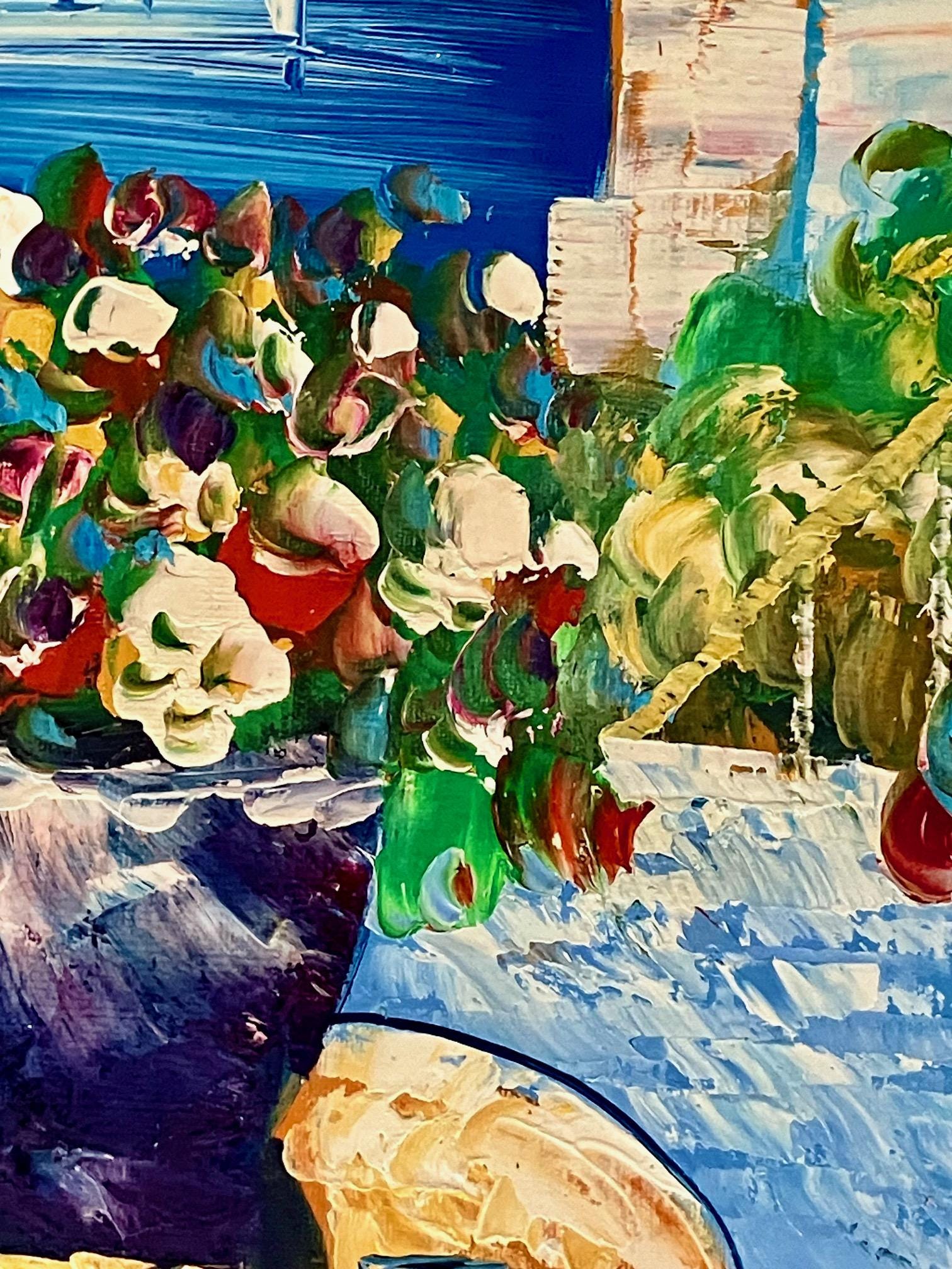 Two Women Seaside Tea - Original Oil on Canvas (P. Sloot) - Etsy