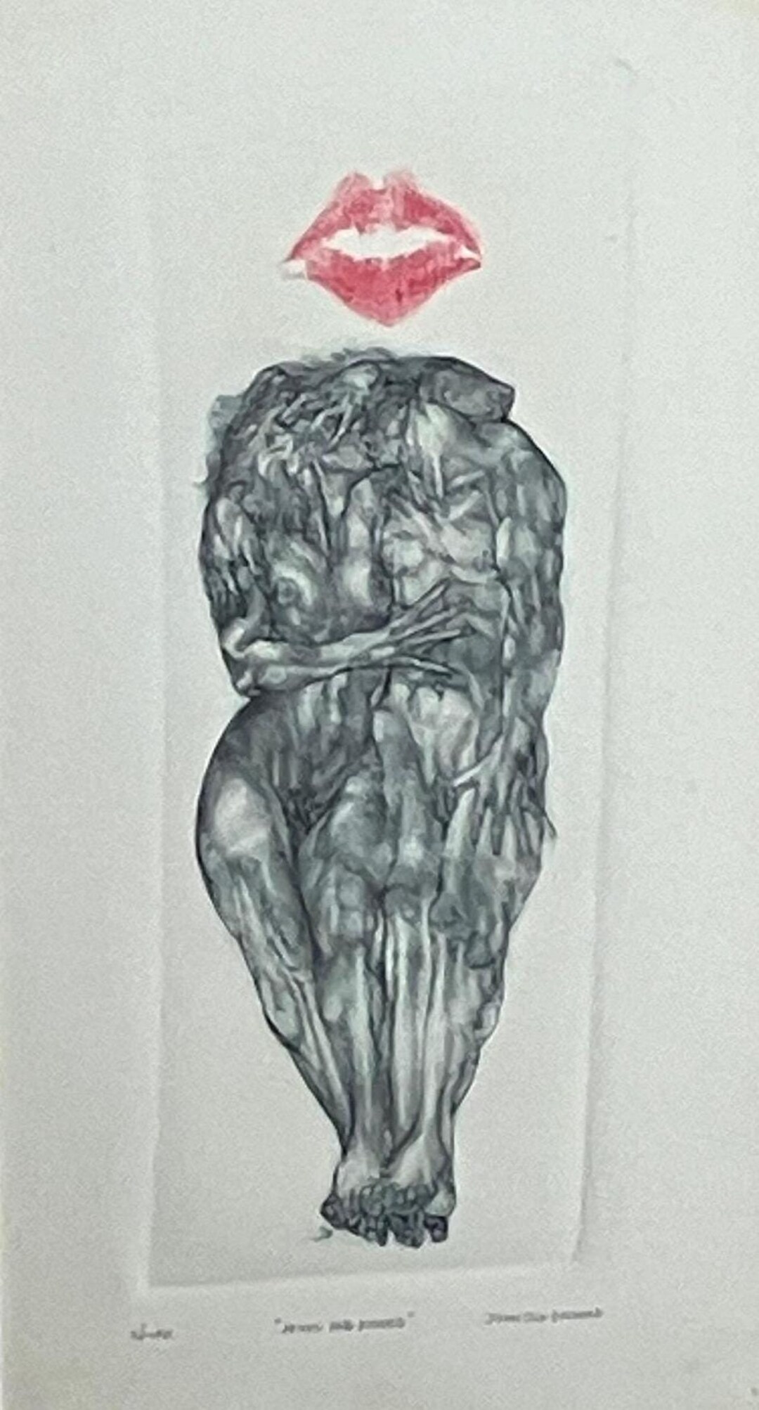 Hugs and Kisses - A/P IMP - Dry-point Intaglio on Lucite (john Silk ...