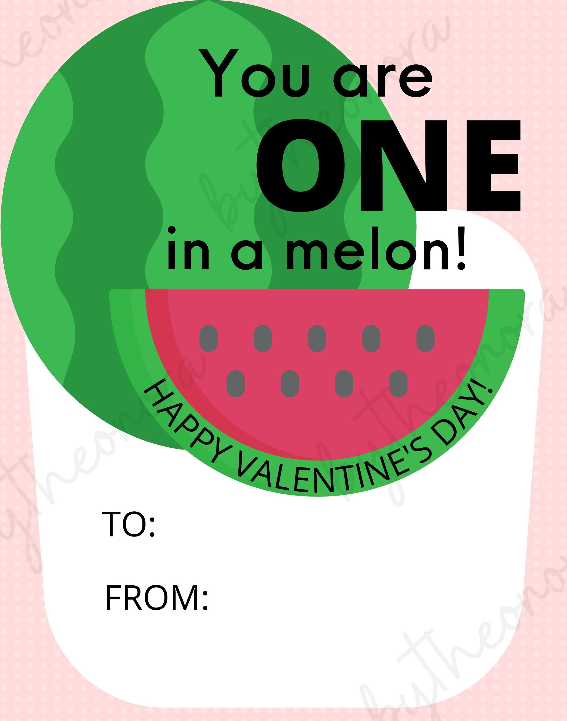 Watermelon Valentine's Cards, Cute Valentines, Printable Cards, Cricut ...