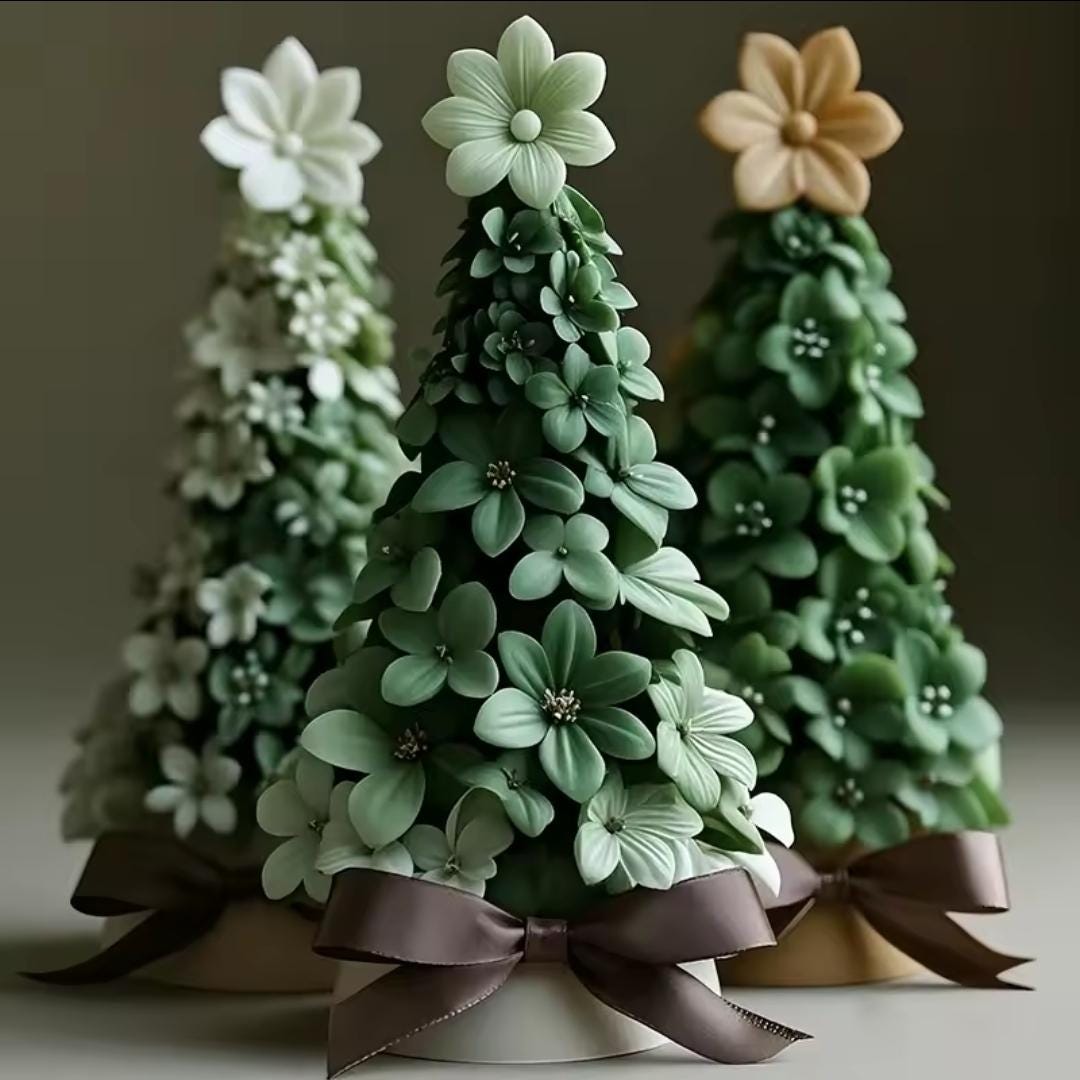 3D Christmas Tree Candle Mold, DIY Holiday Decor, Aromatherapy Plaster ...