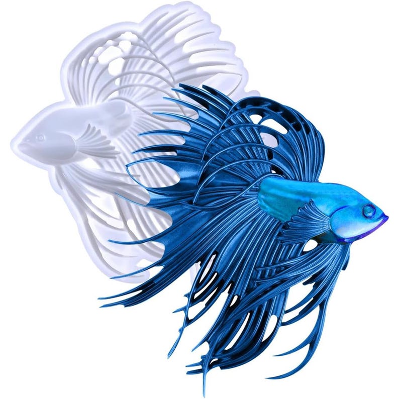 3D Betta Fish Silicone Mold, Wall Art Resin, Epoxy Molds - Etsy