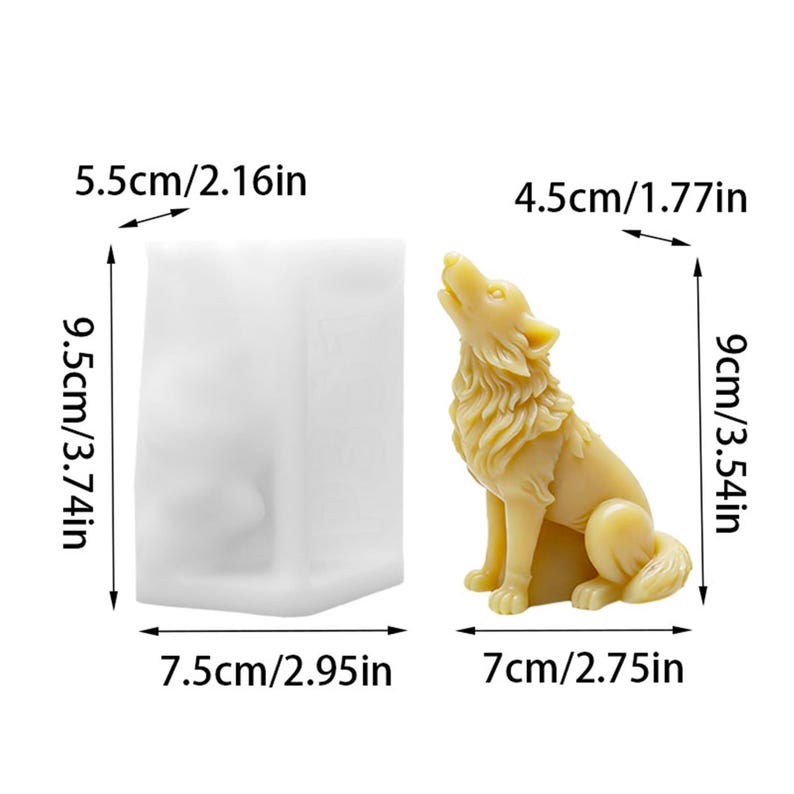 Wolf Candle Mold - Celestial Moon, Forest Spirit Silicone Mold - Etsy