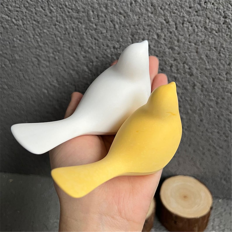 3D Bird Animal Mould Cute Plaster Hanging Decoration Resin Silicone ...