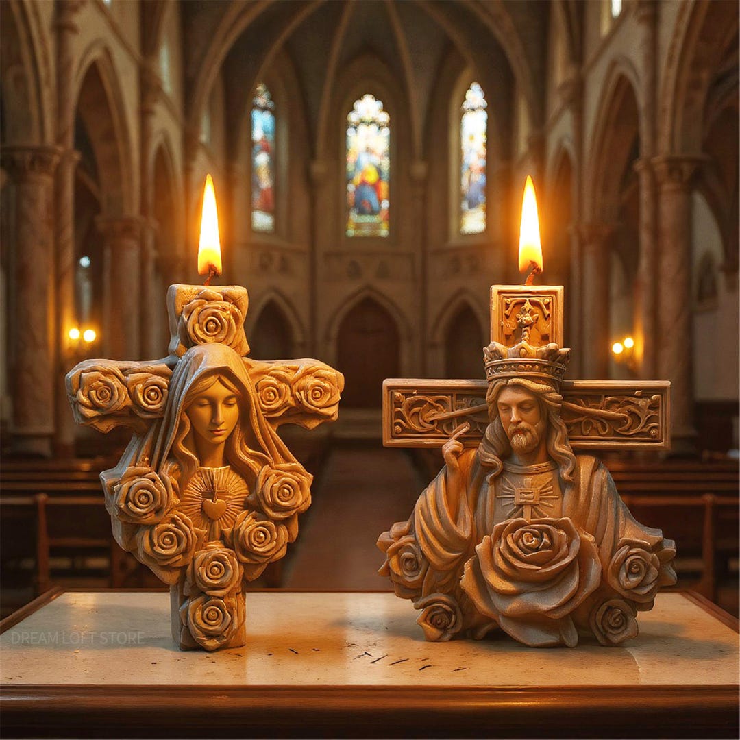Jesus Cross Candle Mold | Silicone Mold for Wax, Resin & Plaster ...