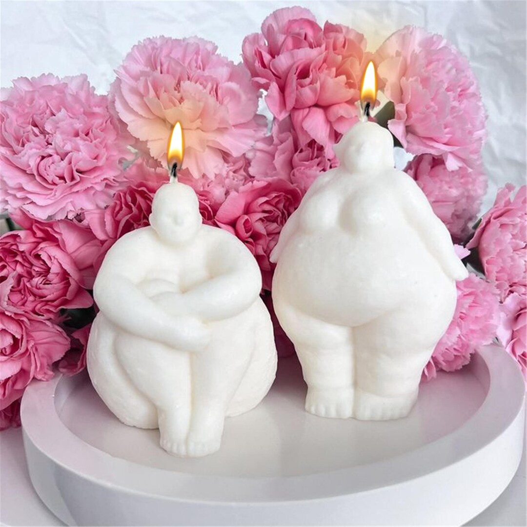 Abstract Human Body Candle Molds | 3D Portrait Silicone Moulds (2-piece ...