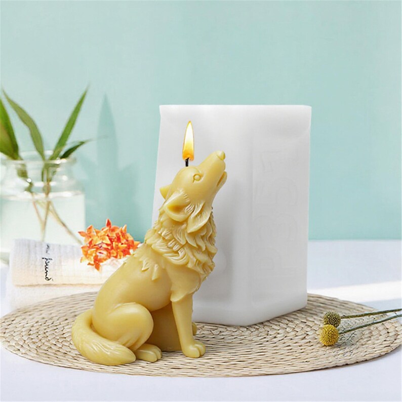 Wolf Candle Mold - Celestial Moon, Forest Spirit Silicone Mold - Etsy