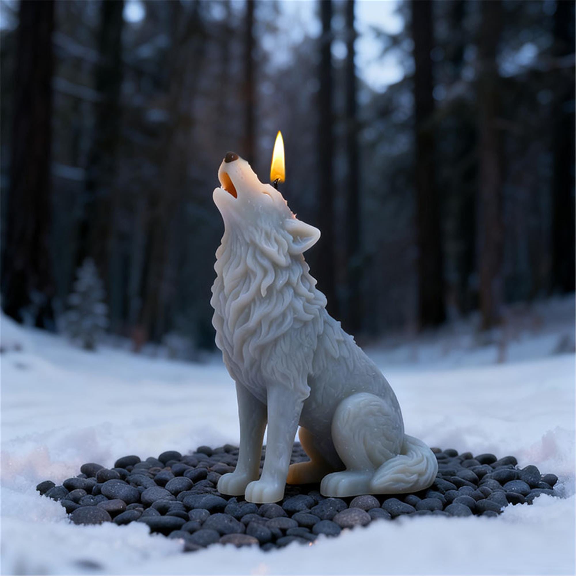 Wolf Candle Mold - Celestial Moon, Forest Spirit Silicone Mold - Etsy