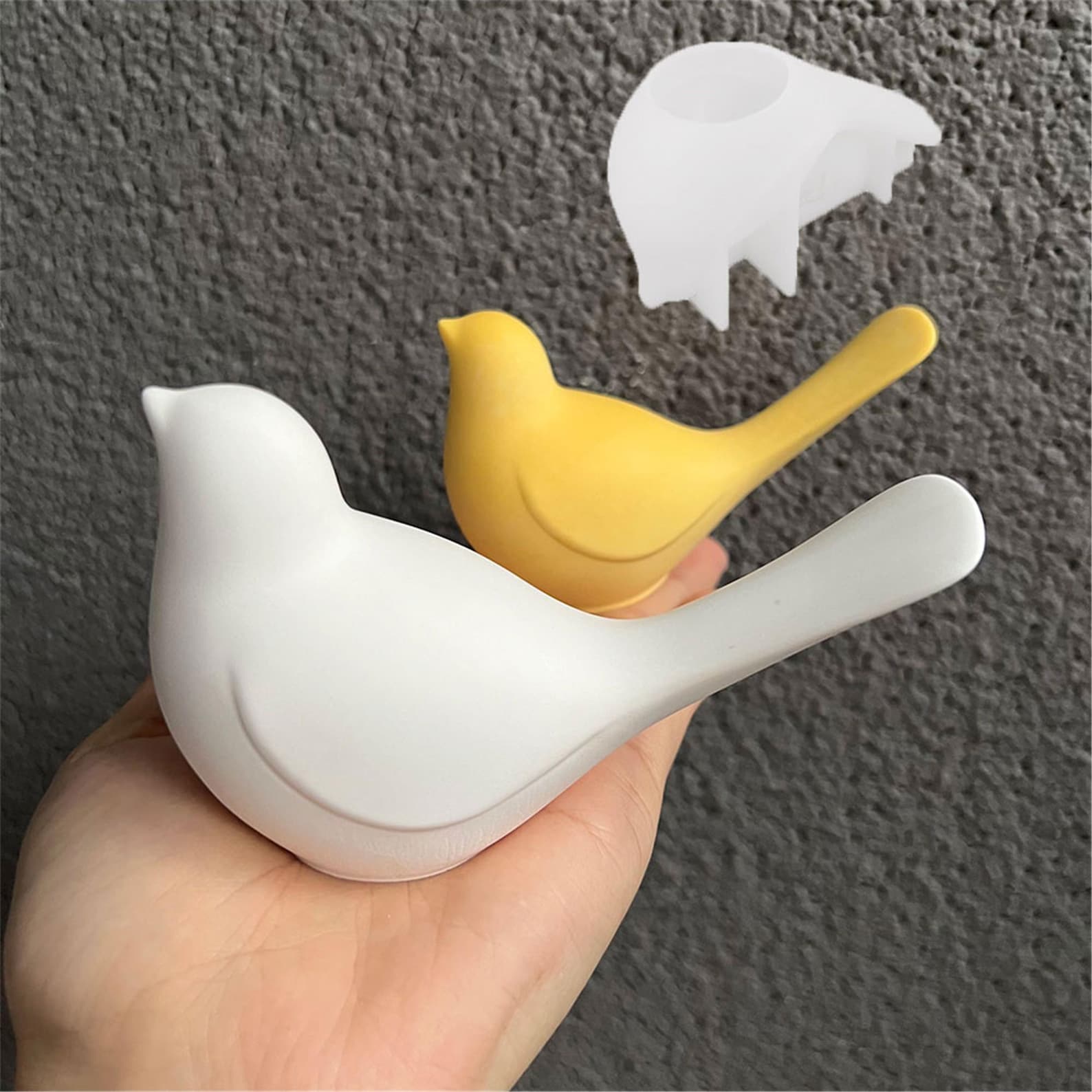 3D Bird Animal Mould Cute Plaster Hanging Decoration Resin Silicone ...