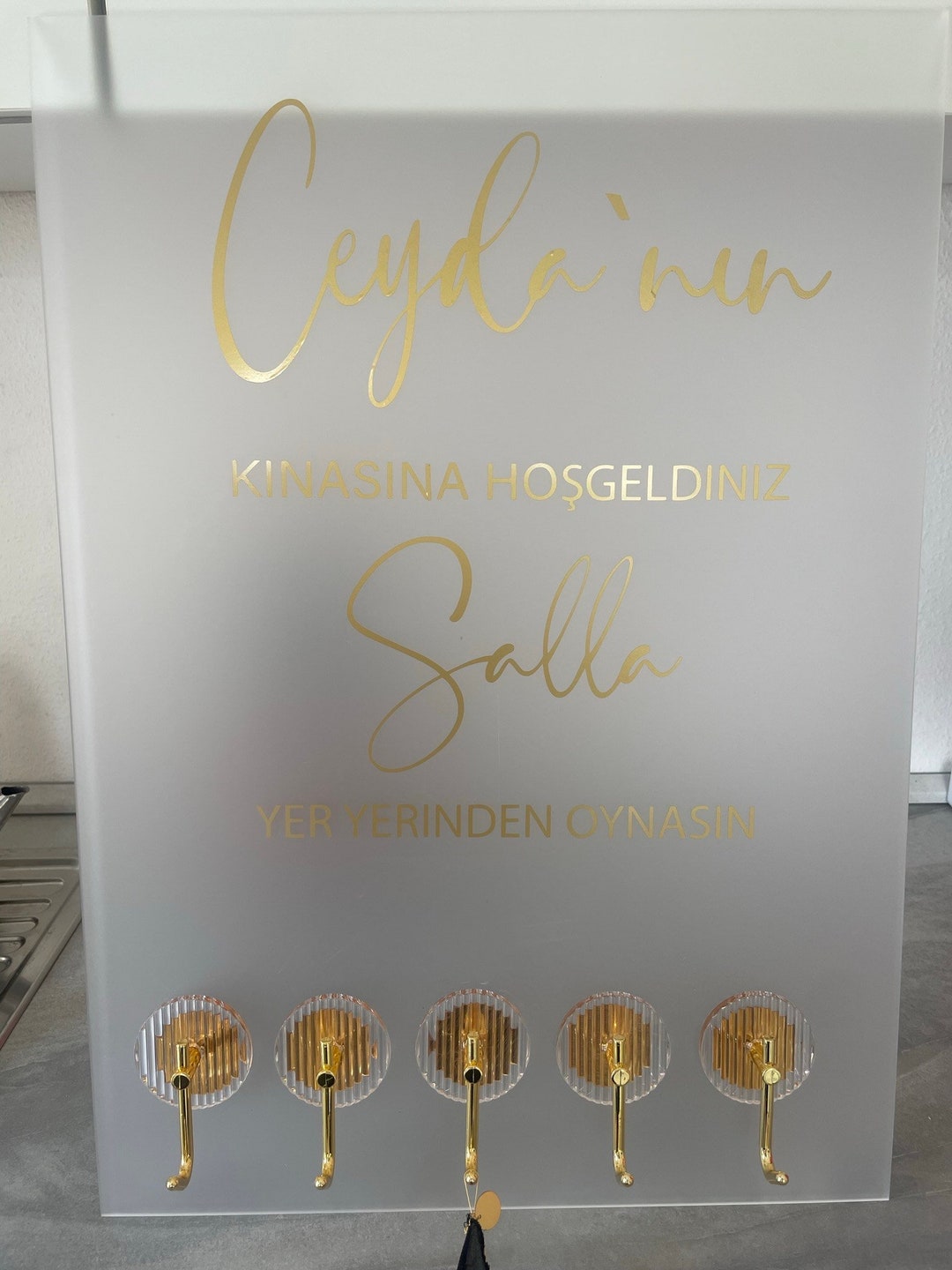 Henna Kina Reception Sign Frosted Glass Including Hook - Etsy