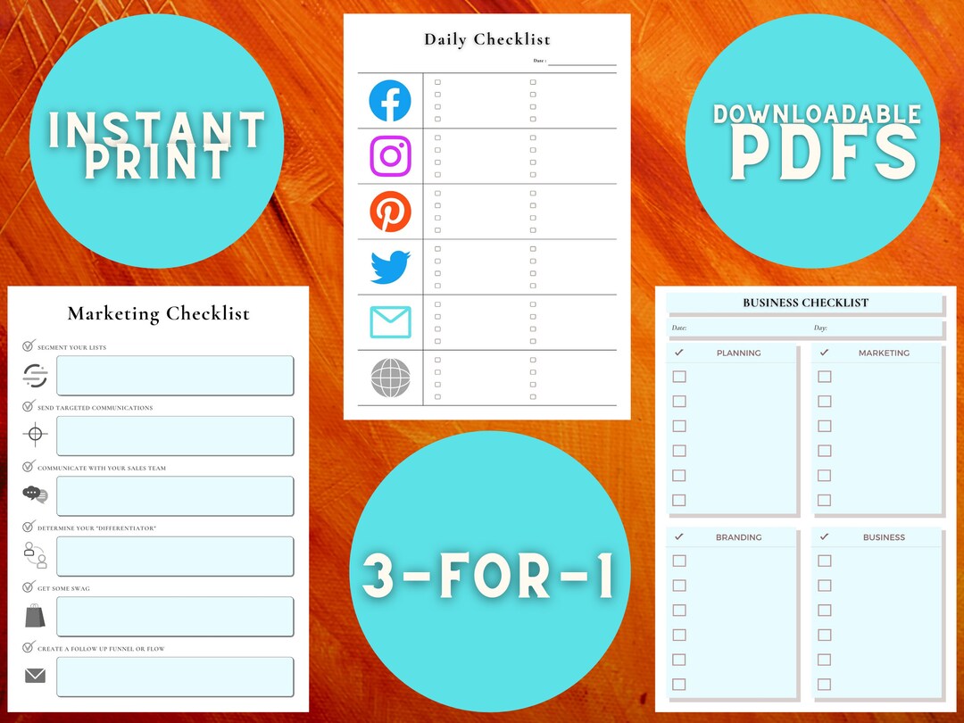 Printable Business Planner Bundle / Daily Organizer / - Etsy