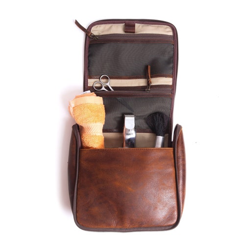 Toiletry Bag Men Largeleather Dopp Kit Menshaving Kit for | Etsy
