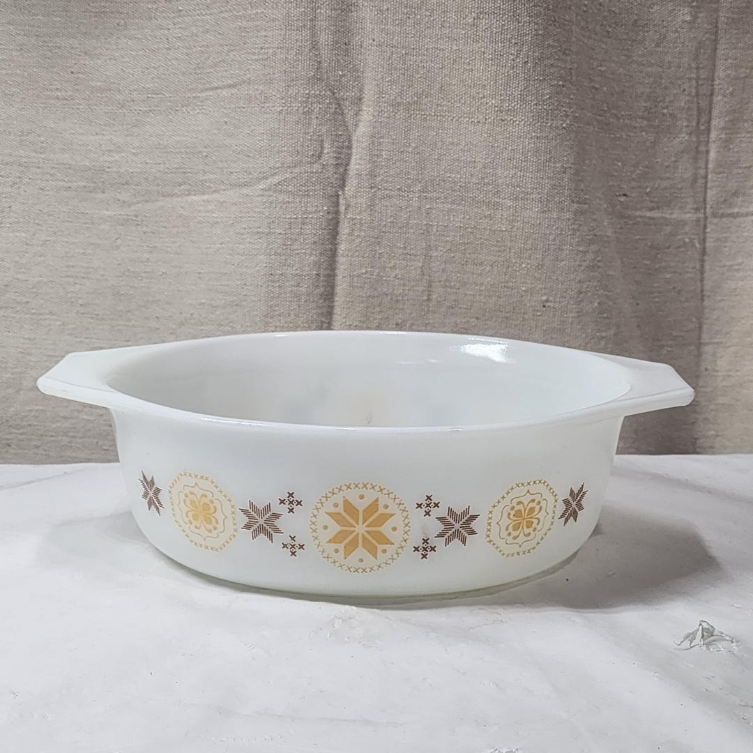 Vintage Pyrex MCM Town & Country 1 1/2 Quart 043 Oval Casserole Dish NO ...
