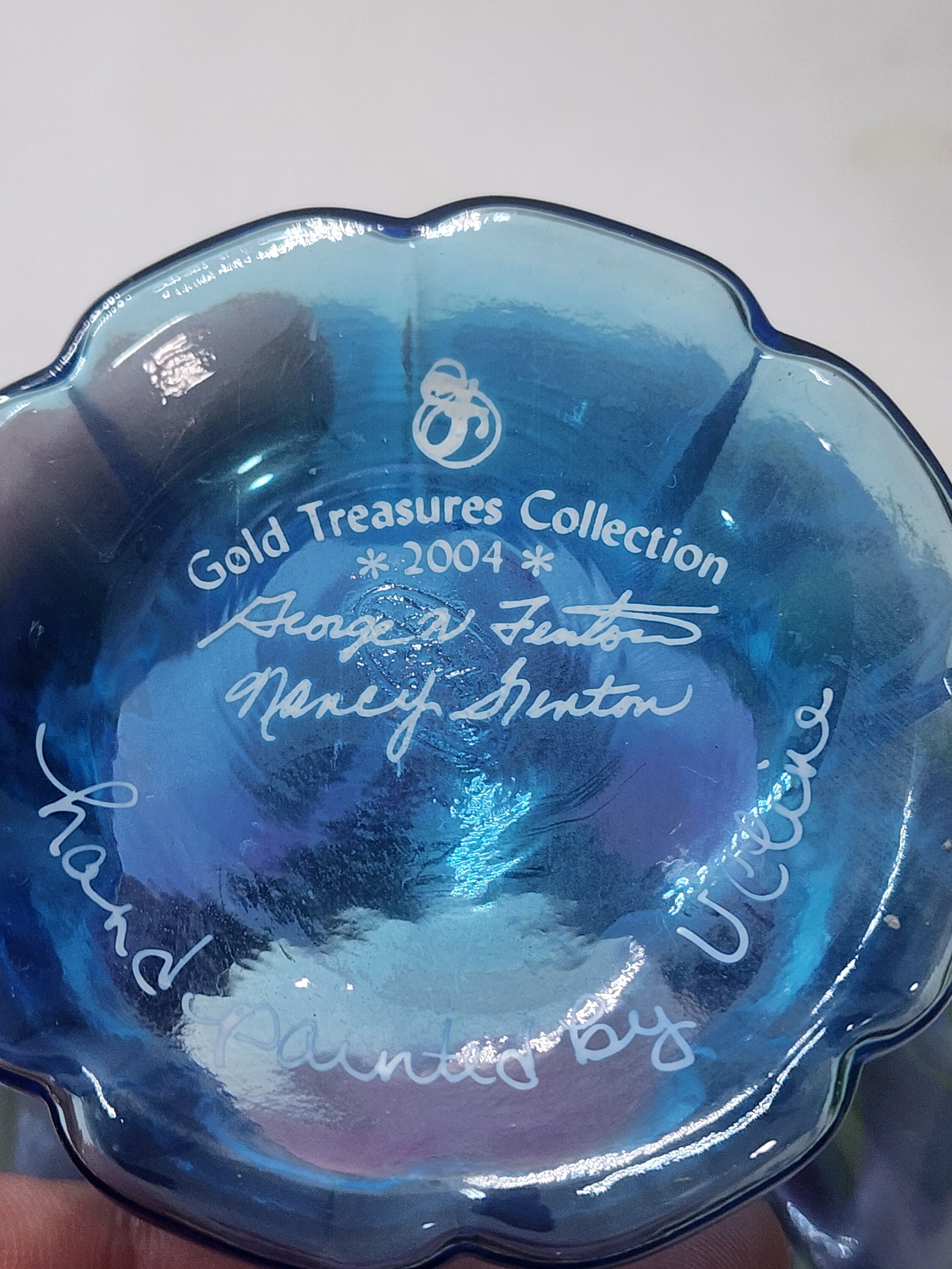 Fenton Mulberry Melon Vase GEORGE & NANCY FENTON Signature, Signed by ...