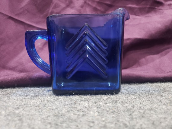 Vintage Hazel Atlas Depression Glass Cobalt Blue Pitcher | Etsy