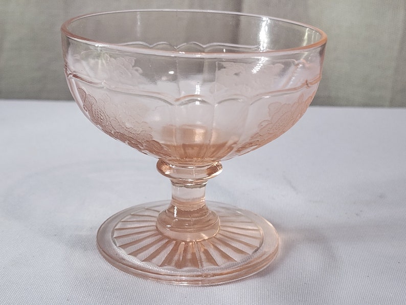 Vintage Pink Depression Glass Mayfair Open Rose Sherbet - Etsy