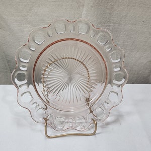 Vintage Old Colony Lace Edge Open Lace Pink 8 1/4" Luncheon Plate - Etsy