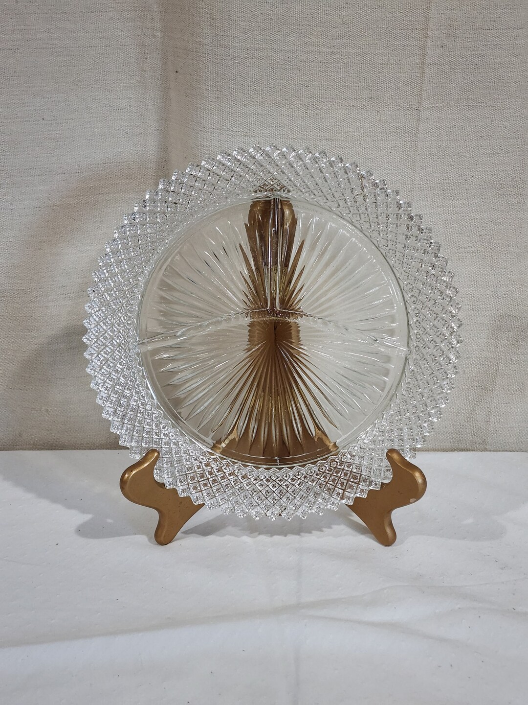 Vintage Miss America (diamond Pattern) Grill Divided Plate Hocking ...