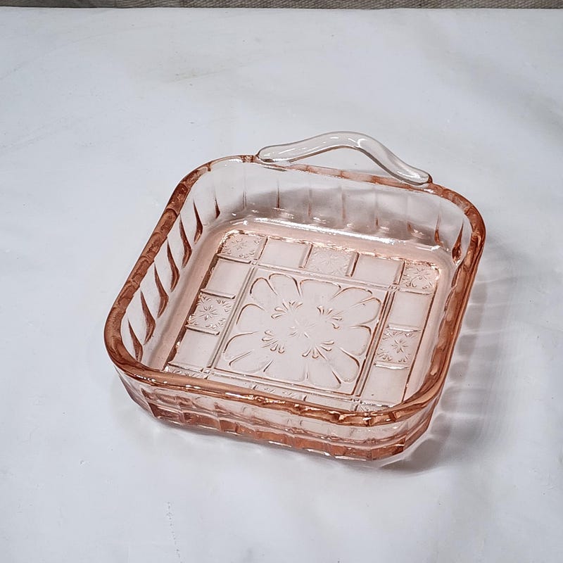 Pink Glass Tray - Etsy