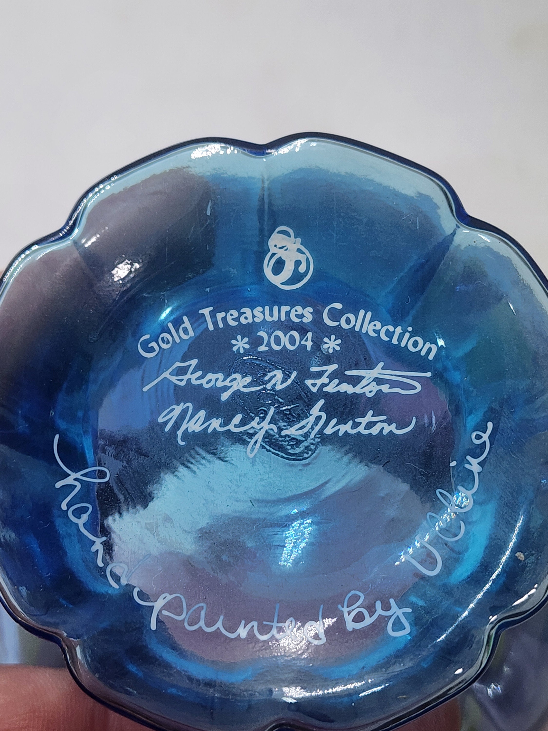 Fenton Mulberry Melon Vase GEORGE & NANCY FENTON Signature, Signed by ...