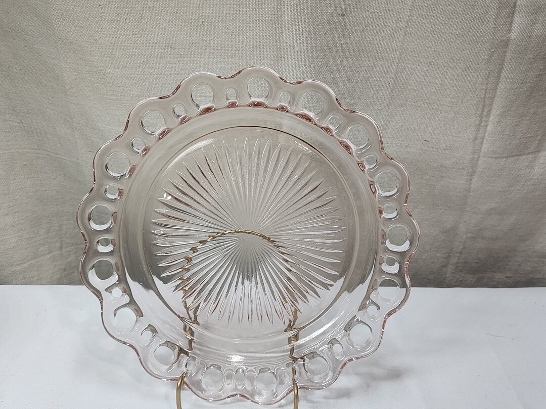 Vintage Old Colony Lace Edge Open Lace Pink 10 1/2" Dinner Plate - Etsy