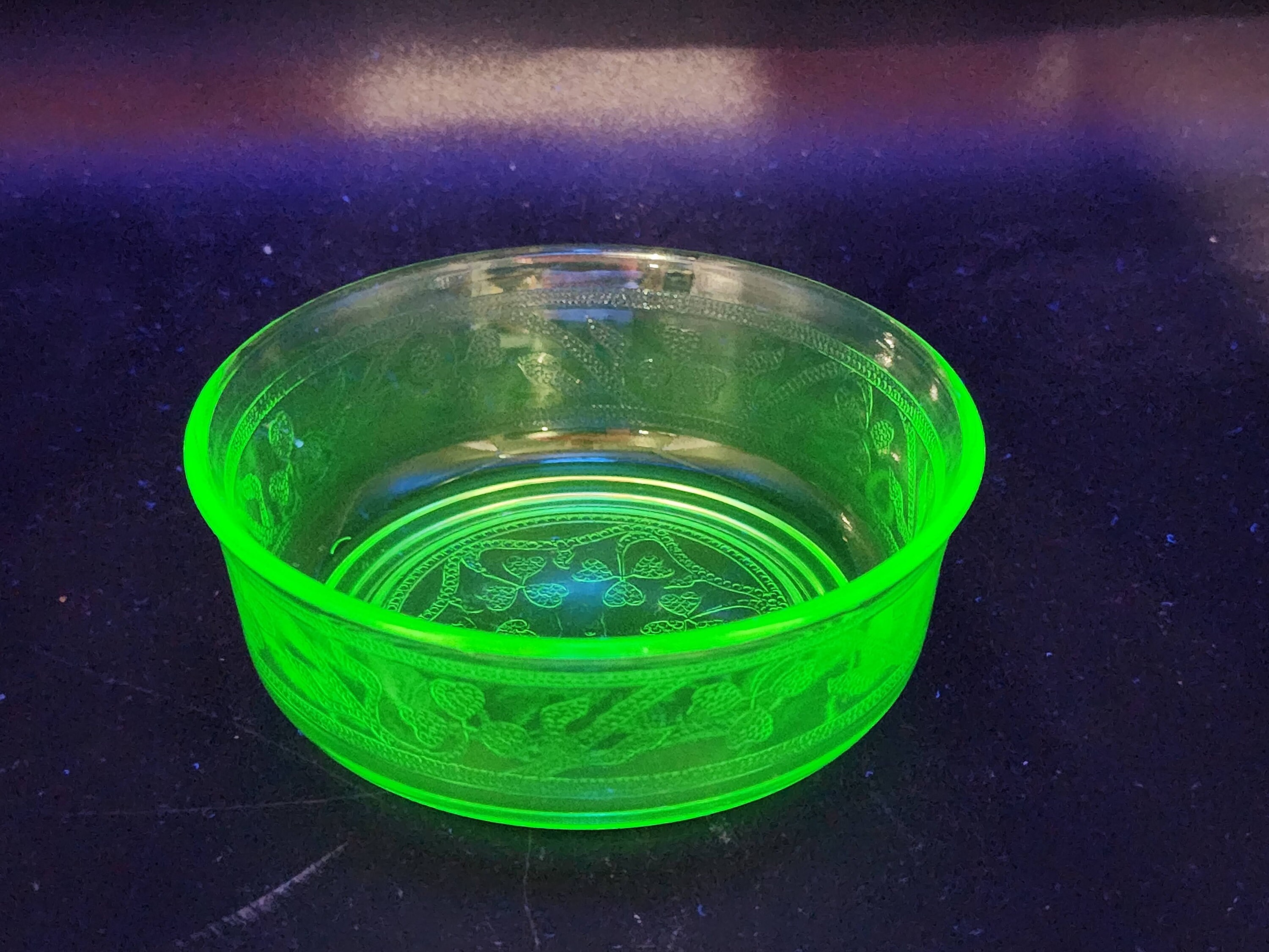 Green Glowing Glass