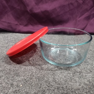 Pyrex #7201A 1 Quart Clear Glass Food Storage Bowl & 4-cup Lid USA - Etsy