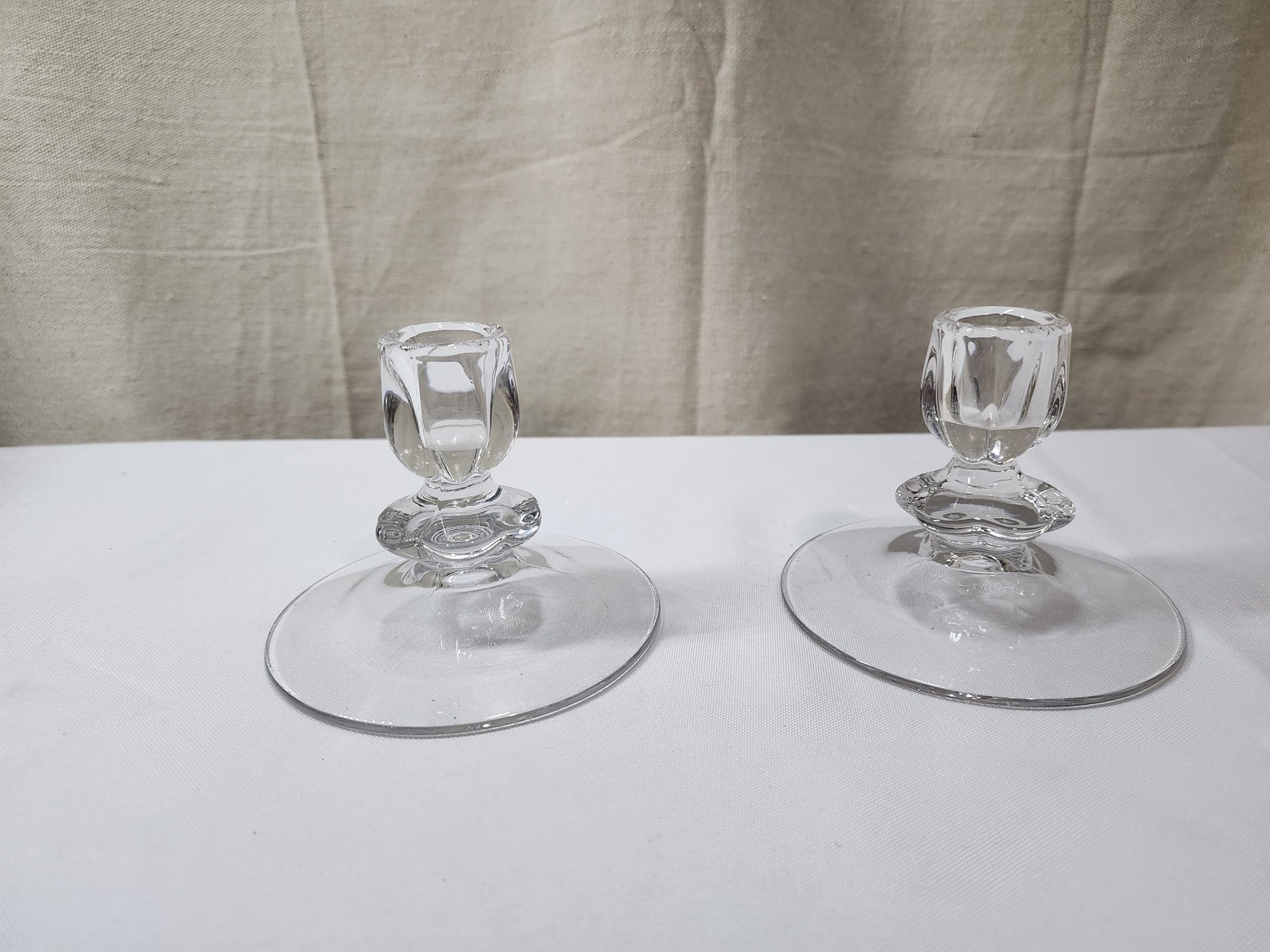 Duncan & Miller Canterbury Single Light Candlestick Holder Set 3.5 ...