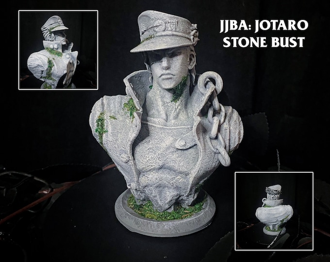Jotaro - JJBA Stone Bust | 3D Printed Resin Figure, Anime Collectible ...