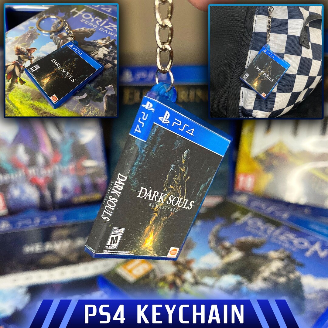 DARK SOULS - PS4 Keychain | Mini Game Case Keyring, Gamer Gift ...
