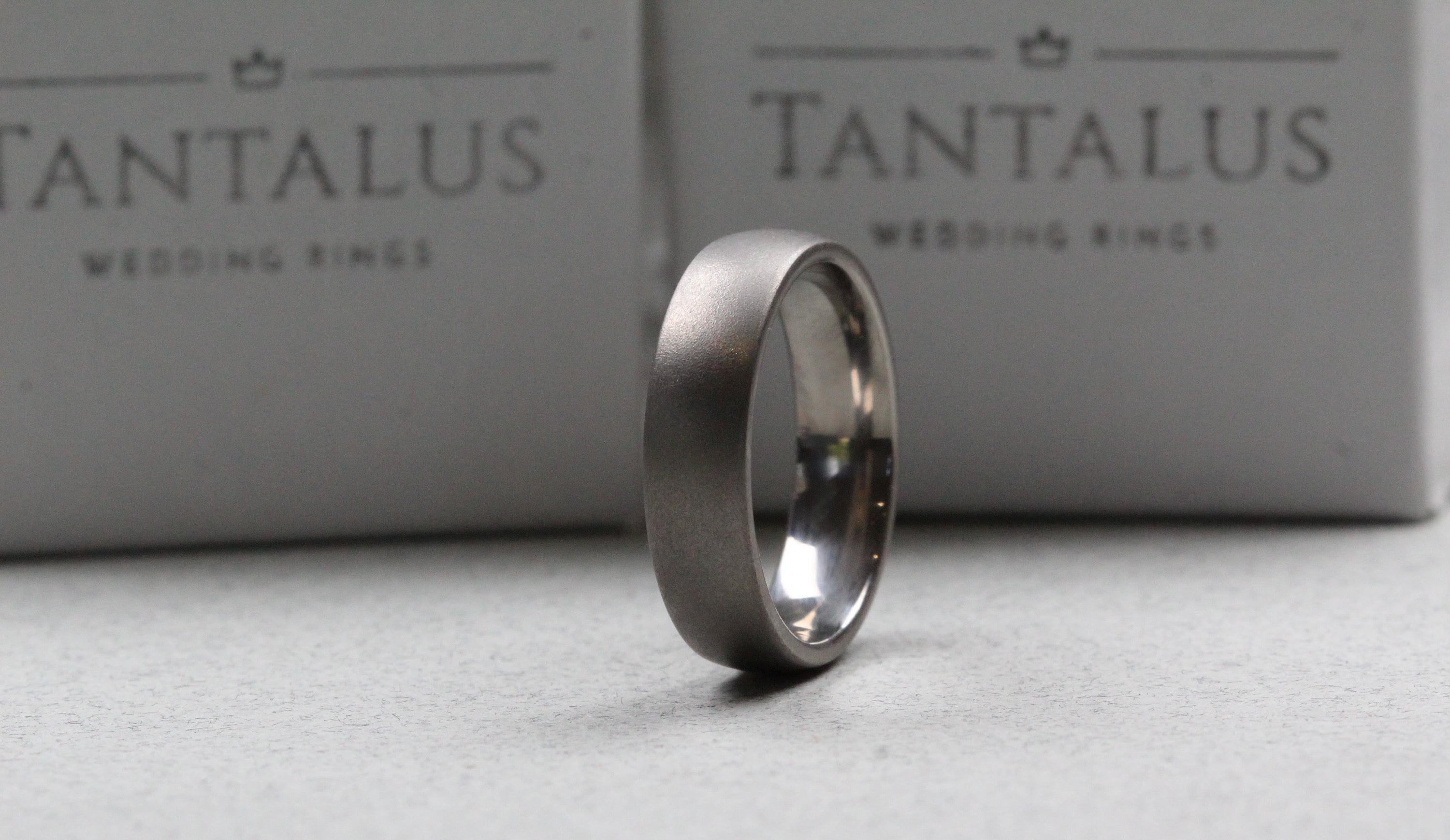 Titanium Wedding Ring Ice-effect Matt Finish. Comfort Fit. Titanium ...