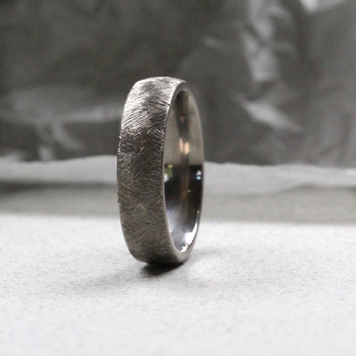 Titanium Wedding Ring Ice-effect Matt Finish. Comfort Fit. - Etsy