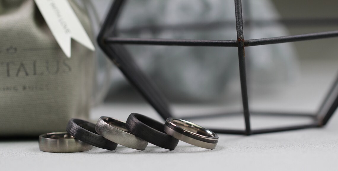 Titanium Wedding Ring Ice-effect Matt Finish 6 Mm. Comfort - Etsy