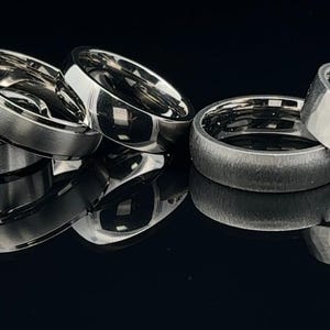 Titanium Wedding Ring Ice-effect Matt Finish. Flat Shape. Comfort Fit ...