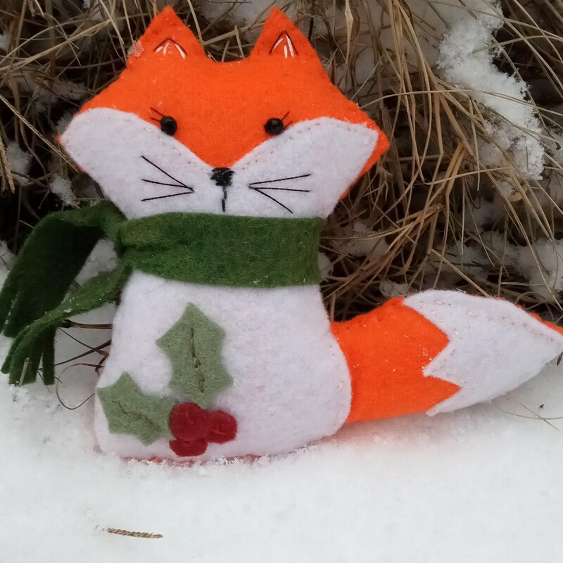 Felt Fox Ornament - Etsy