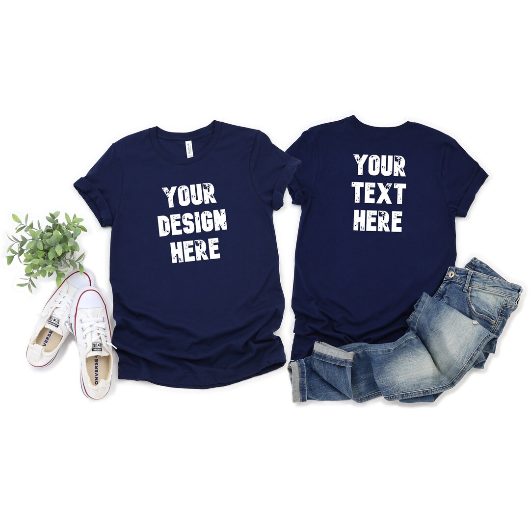 Back and Front Custom Shirt, Personalized Shirt, Custom Shirts Front ...