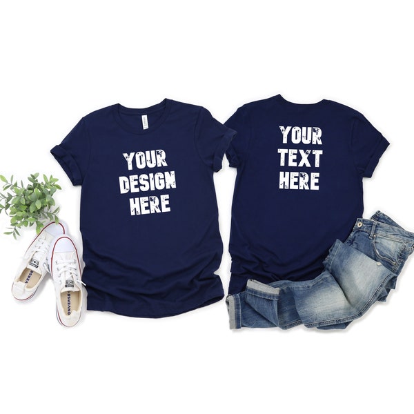 Custom Tshirt Front and Back - Etsy