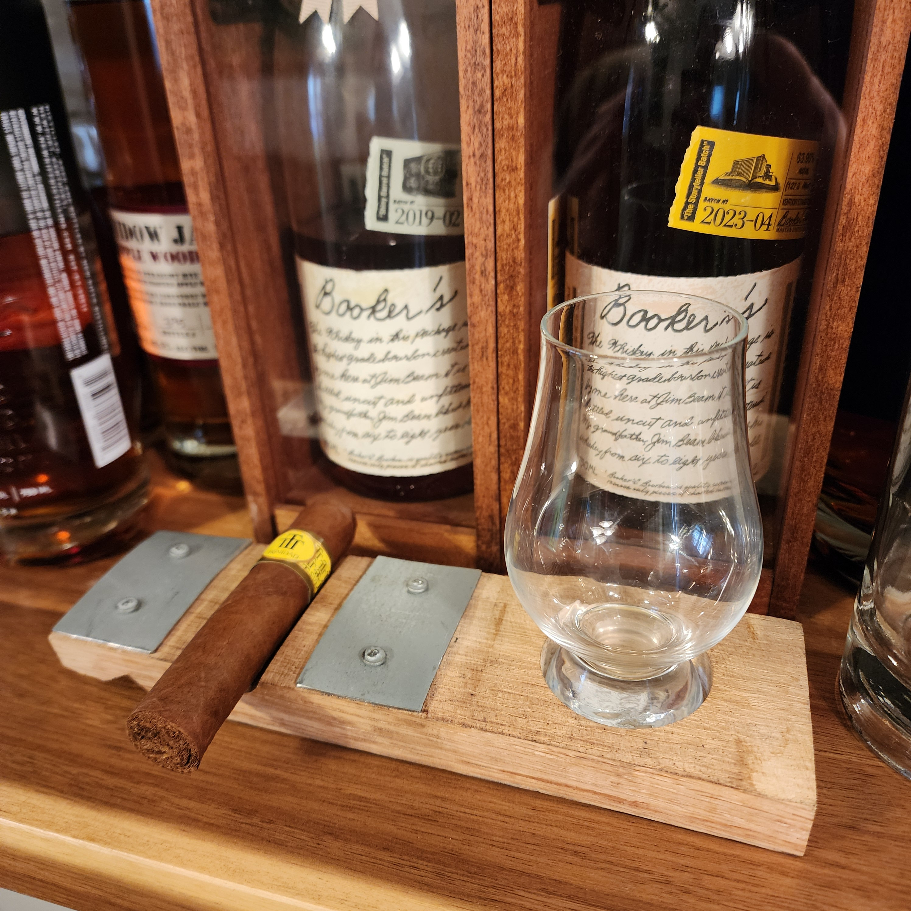 Bourbon Stave Cigar Rest and Glencairn Holder - Etsy