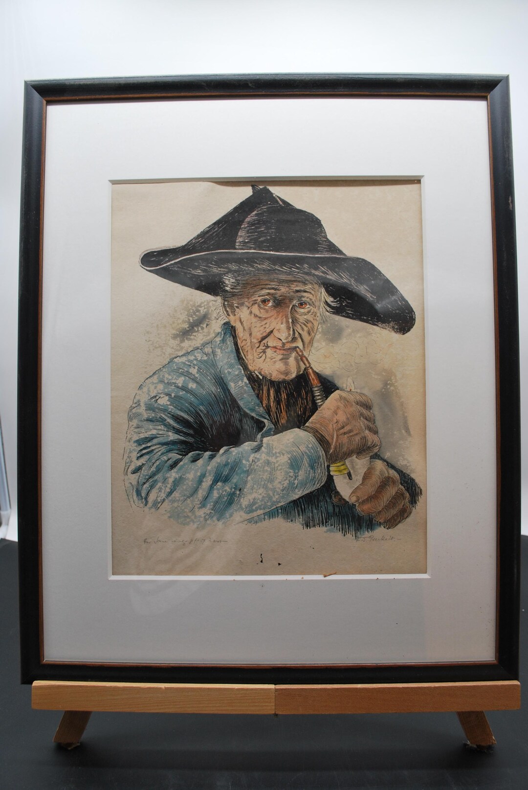 A Very Beautiful, Expressive, Antique Ink Drawing, Signed, 1910 - Etsy
