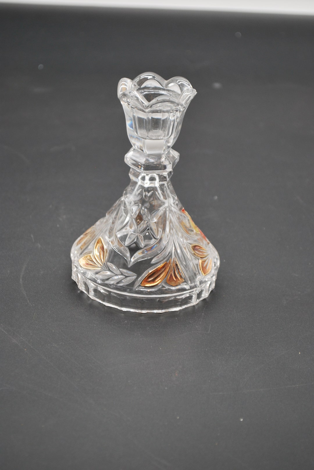 Vintage Crystal Candlestick, Anna Hut, Handcrafted, Error Free - Etsy