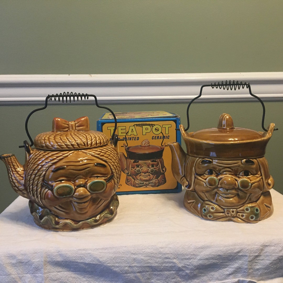 Grandma and Grandpa/aka Benjamin Franklin Tea Pot Set - Etsy