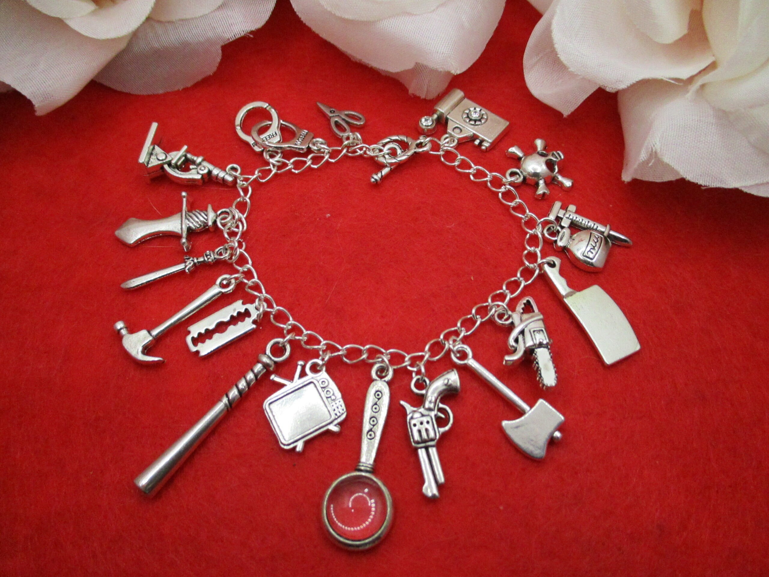 True Crime Show Addict and Murder Show Fan Charm Bracelet - Etsy