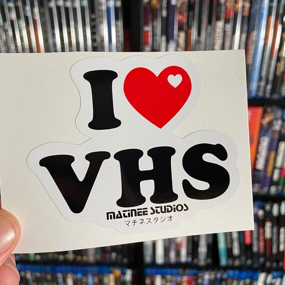 I Love heart VHS Vinyl Sticker - Etsy