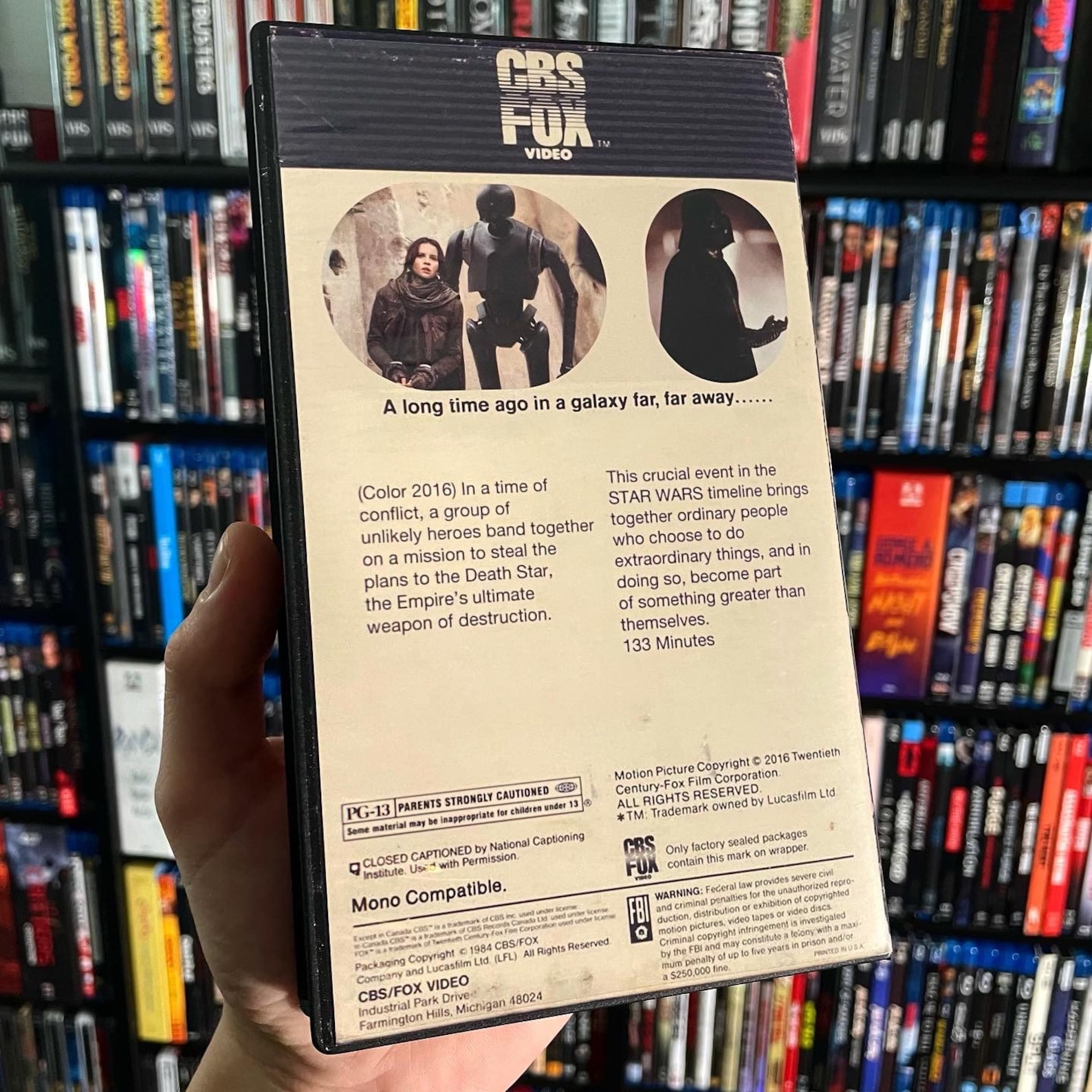 Star Wars Rogue One (2016) Custom VHS Display Case (NO TAPE) - Etsy