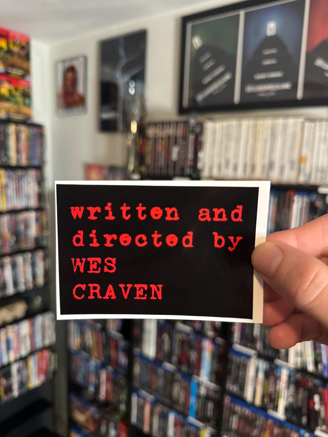 Written and Directed by Wes Craven Vinyl Sticker - Etsy