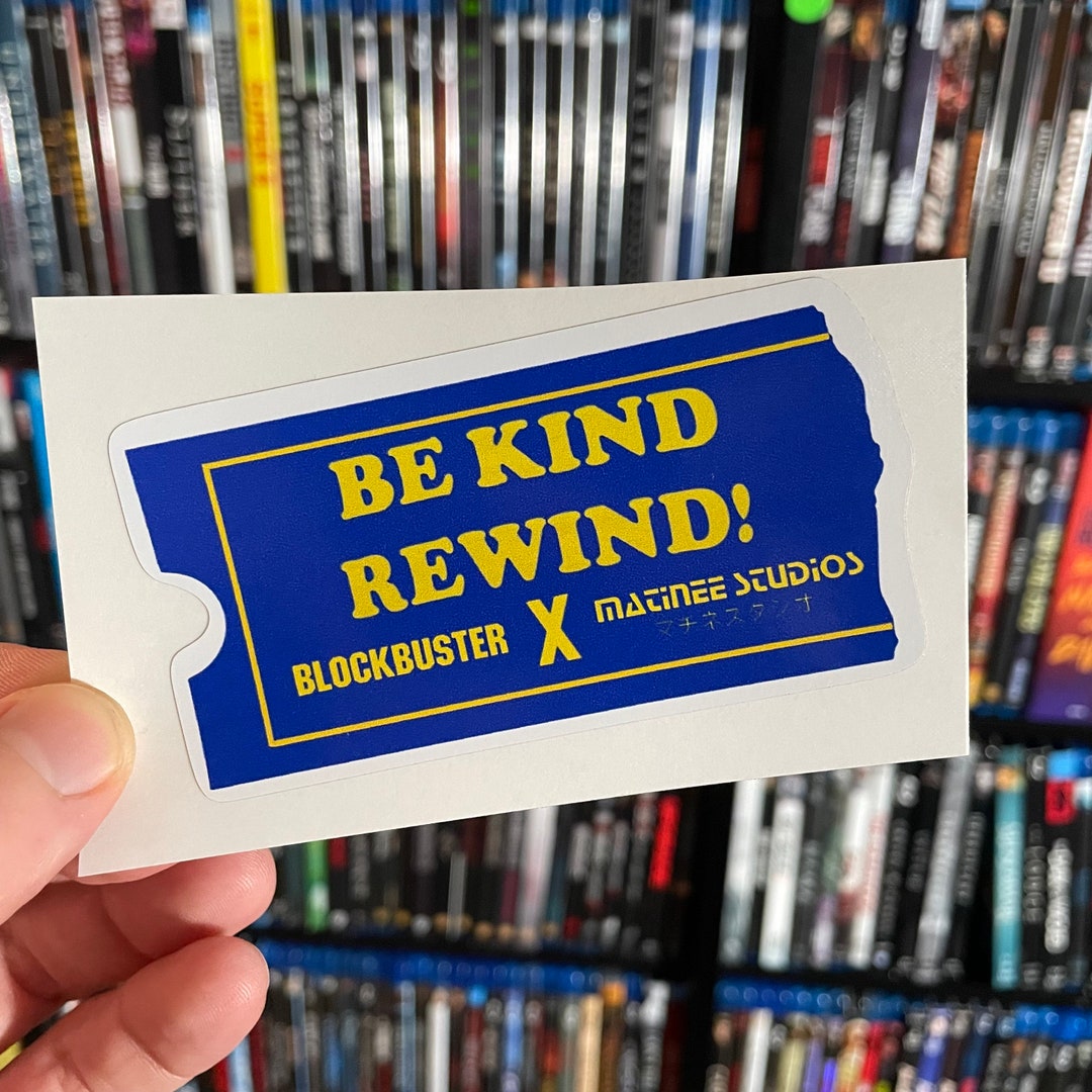 Blockbuster X Matinee Studios Be Kind Rewind Vinyl Sticker - Etsy