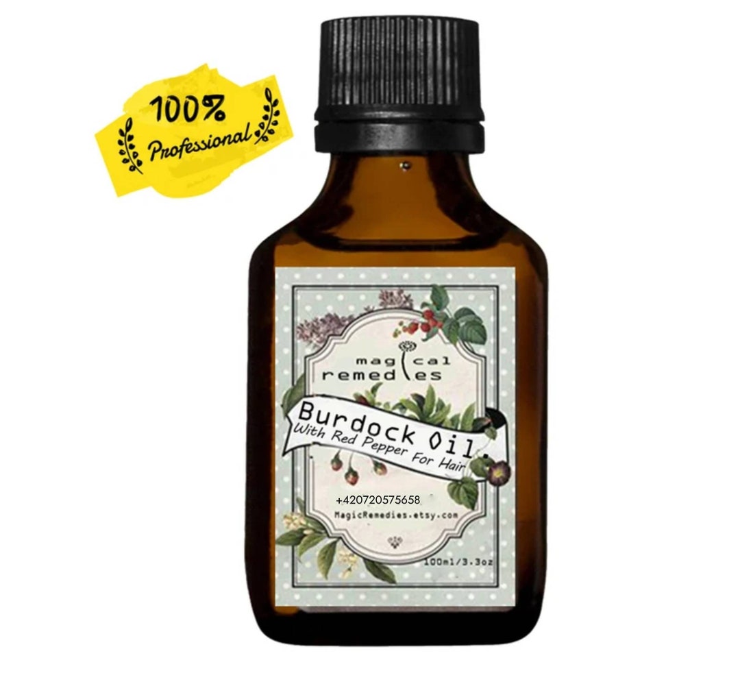 Burdock Oil With Red Pepper for Hair and Scalp .hair Growth Oil.repair ...