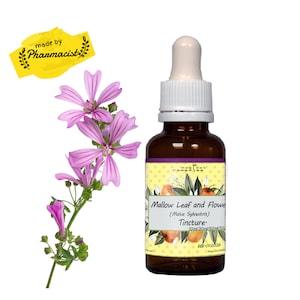 Mallow Leaf and Flower- Malva Sylvestris - TINCTURE- Herb Drops Extract ...