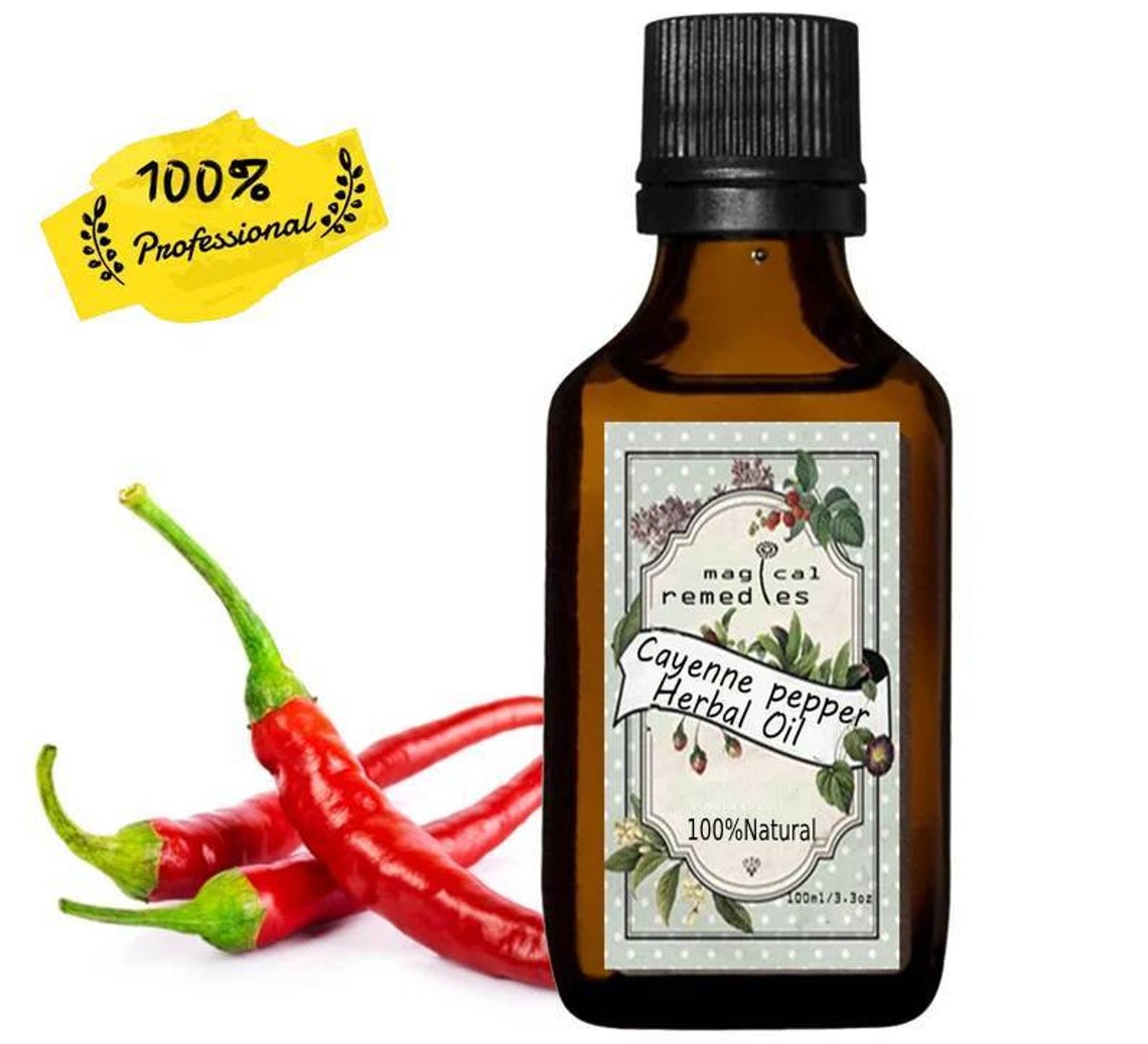 Cayenne Pepper Oil 100% Pure & Organic . Capsicum Annuum Oil. Body Oil ...